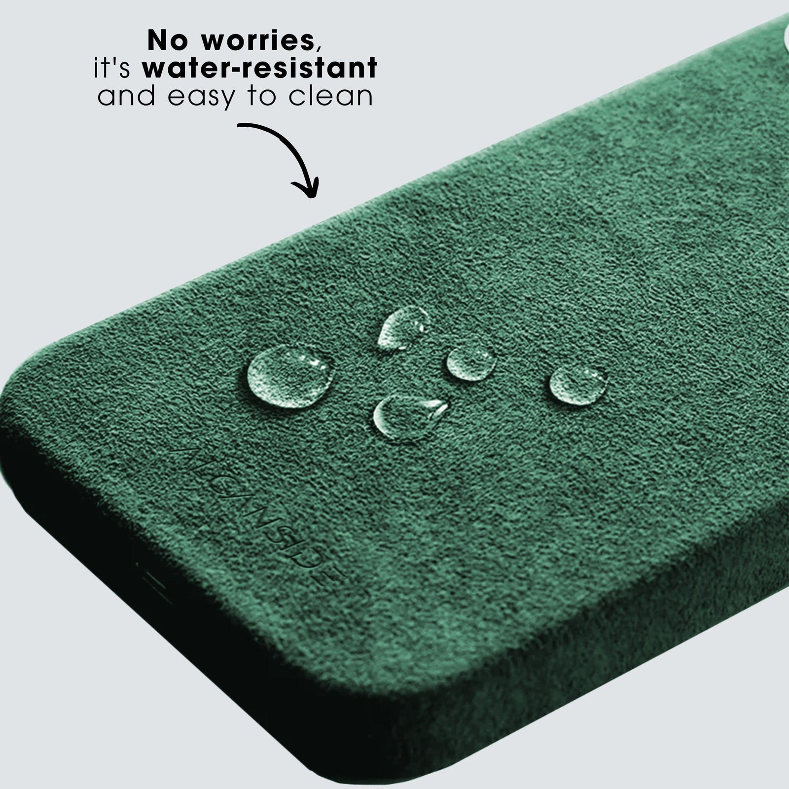 iPhone 15 Pro - Alcantara Case- Midnight Green